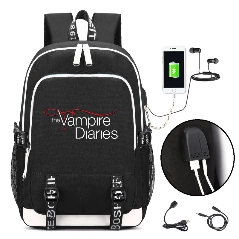 The-Vampire-Diaries-Fans-USB-Luminous-Backpack-Bag-w-USB-Fashion-Port ...