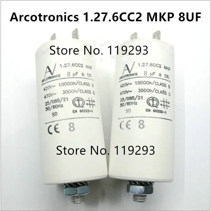 [New Original] Arcotronics 1.27.6CC2 MKP 8UF 5% motor start capacitors ...