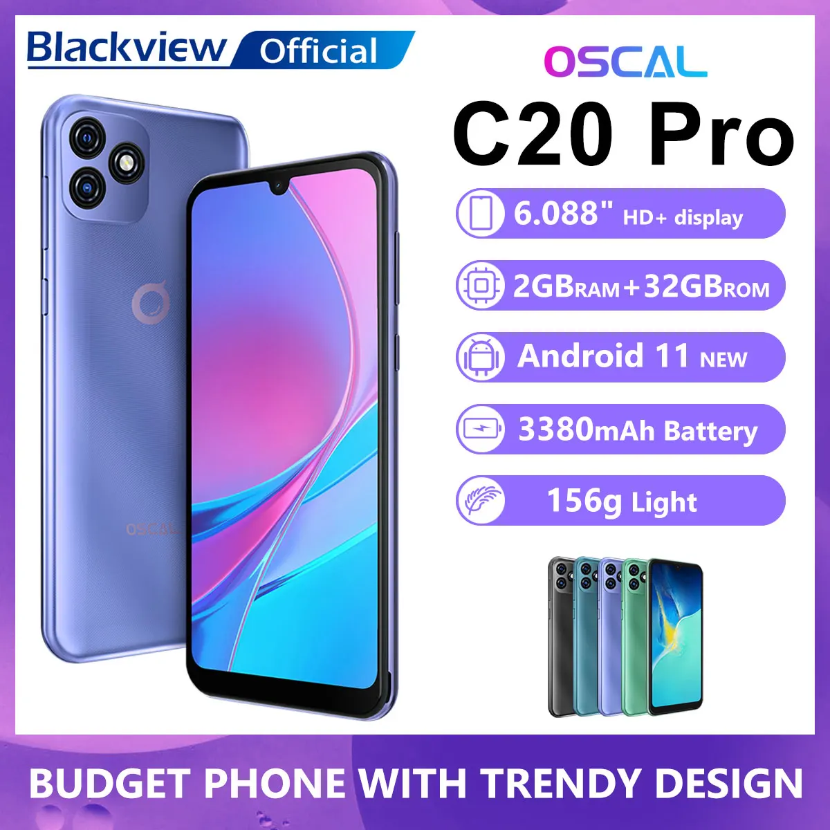 Blackview Smartphone OSCAL C20 Pro, teléfono móvil con Octa Core ...