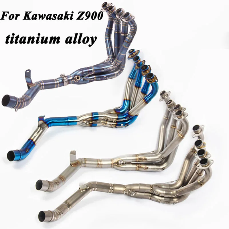 Motorcycle Pipe Exhaust Complete System For Z900 Motorcycle Titanium ...