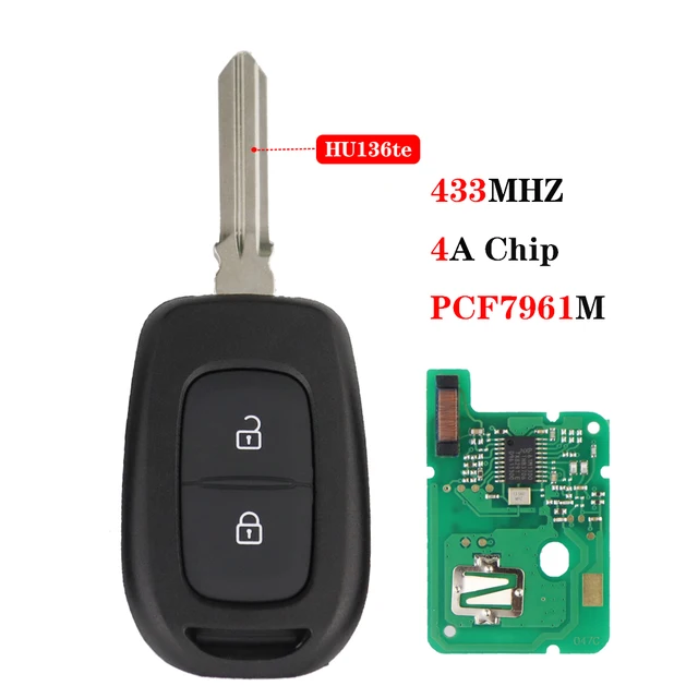 YIQIXIN Smart Remote Car Key 2B For Renault Sandero Symbol Trafic Dacia ...