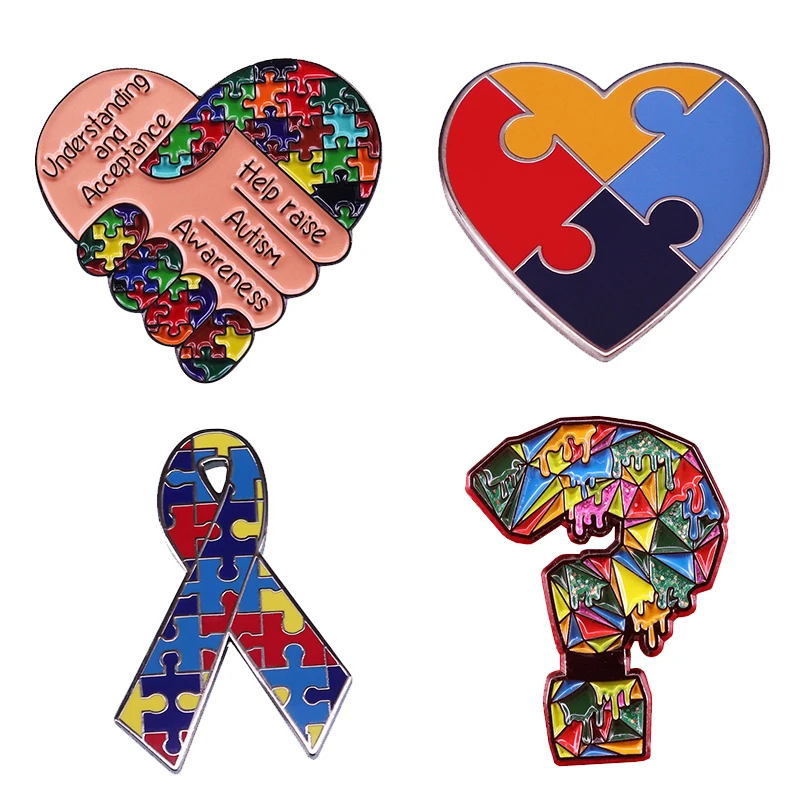 Autism Awareness Ribbons | Autism Brooch Pin Badge | Autism Support Pin ...