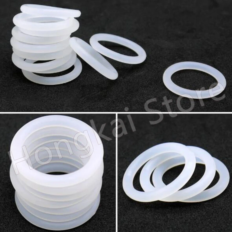 50pcs-CS-2-4mm-Food-Grade-Silicone-O-Ring-OD-8-30mm-HIGH-TEMP-White ...