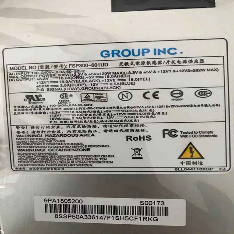 Original PSU For FSP 1U -5V 300W Switching Power Supply FSP300-601UD ...