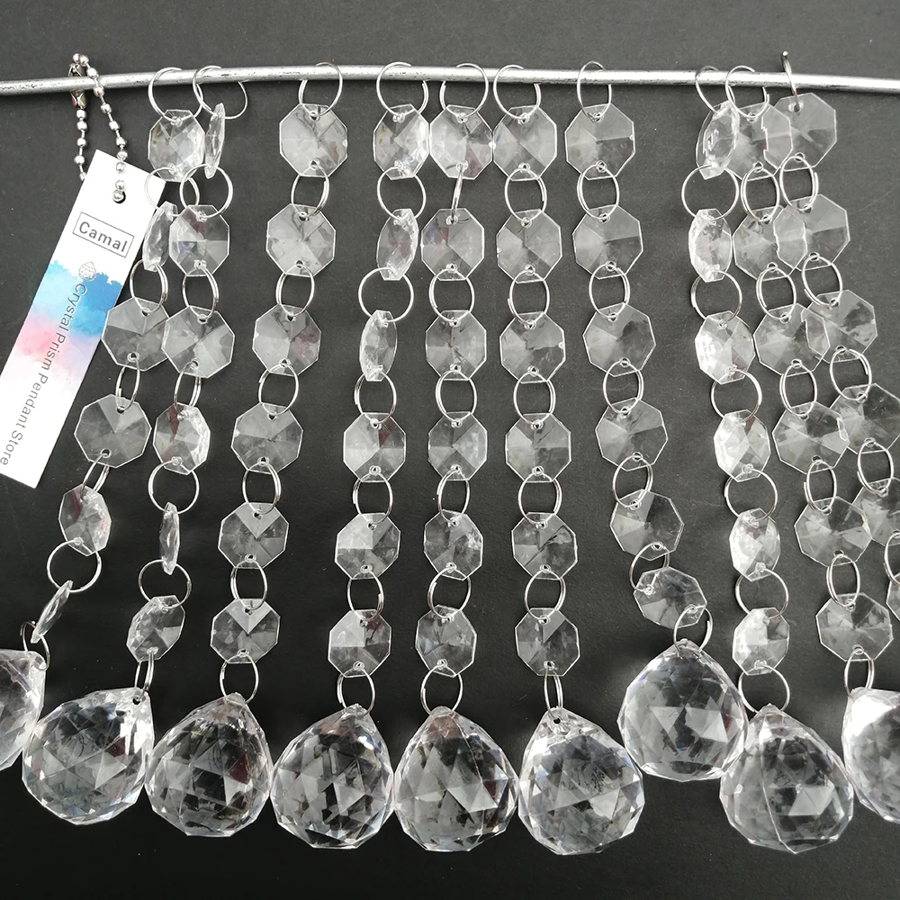 Camal-60pcs-16-5cm-Diamond-Ball-Pendant-Acrylic-Crystal-Octagon-Bead ...