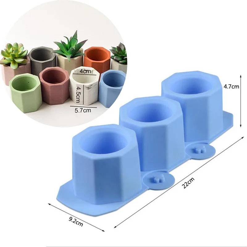 Moule à modeler - masse,Moules en béton en Silicone pour Pots ...