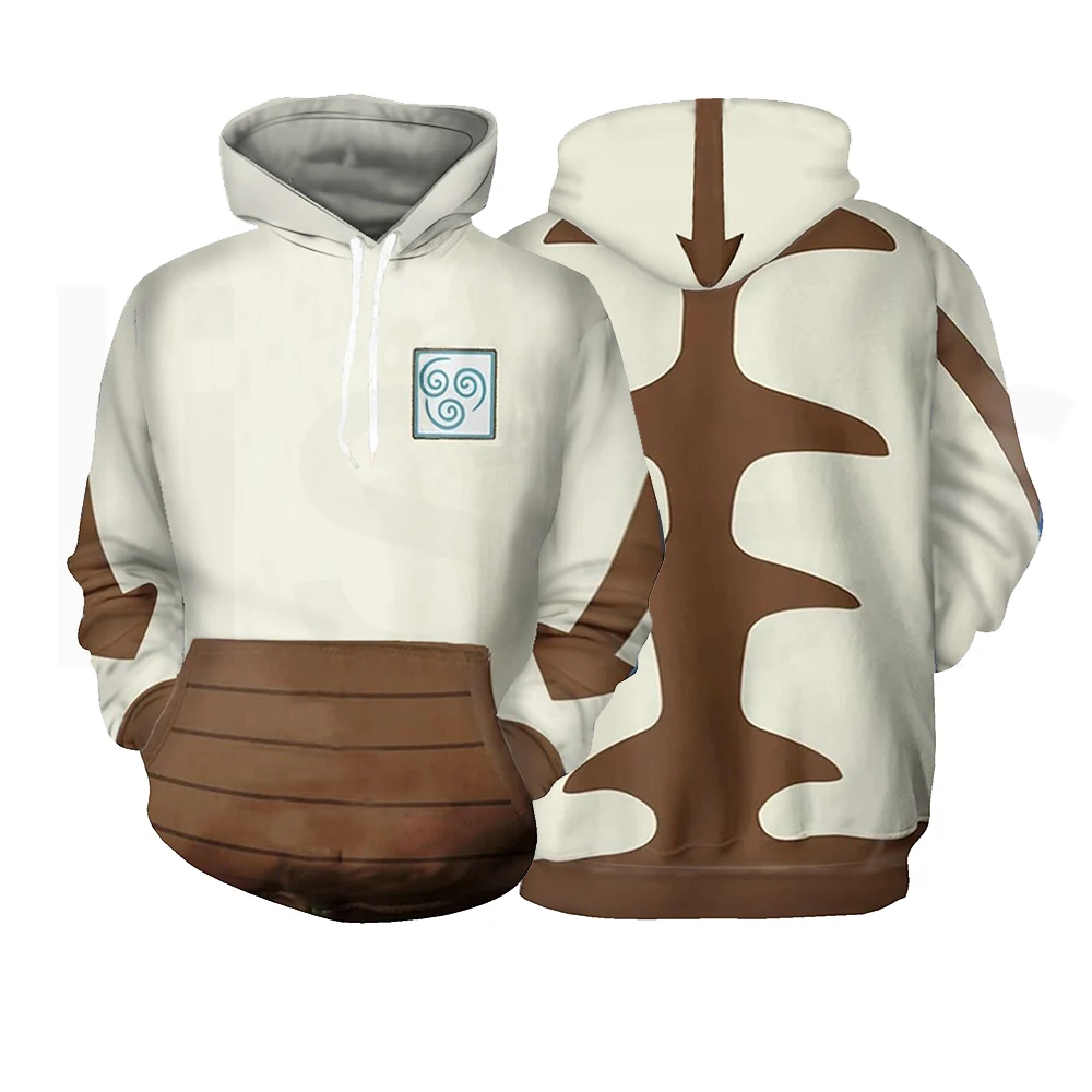 Anime Avatar The Last Airbender Appa 3D Printed Hooded Sportswear Coat ...