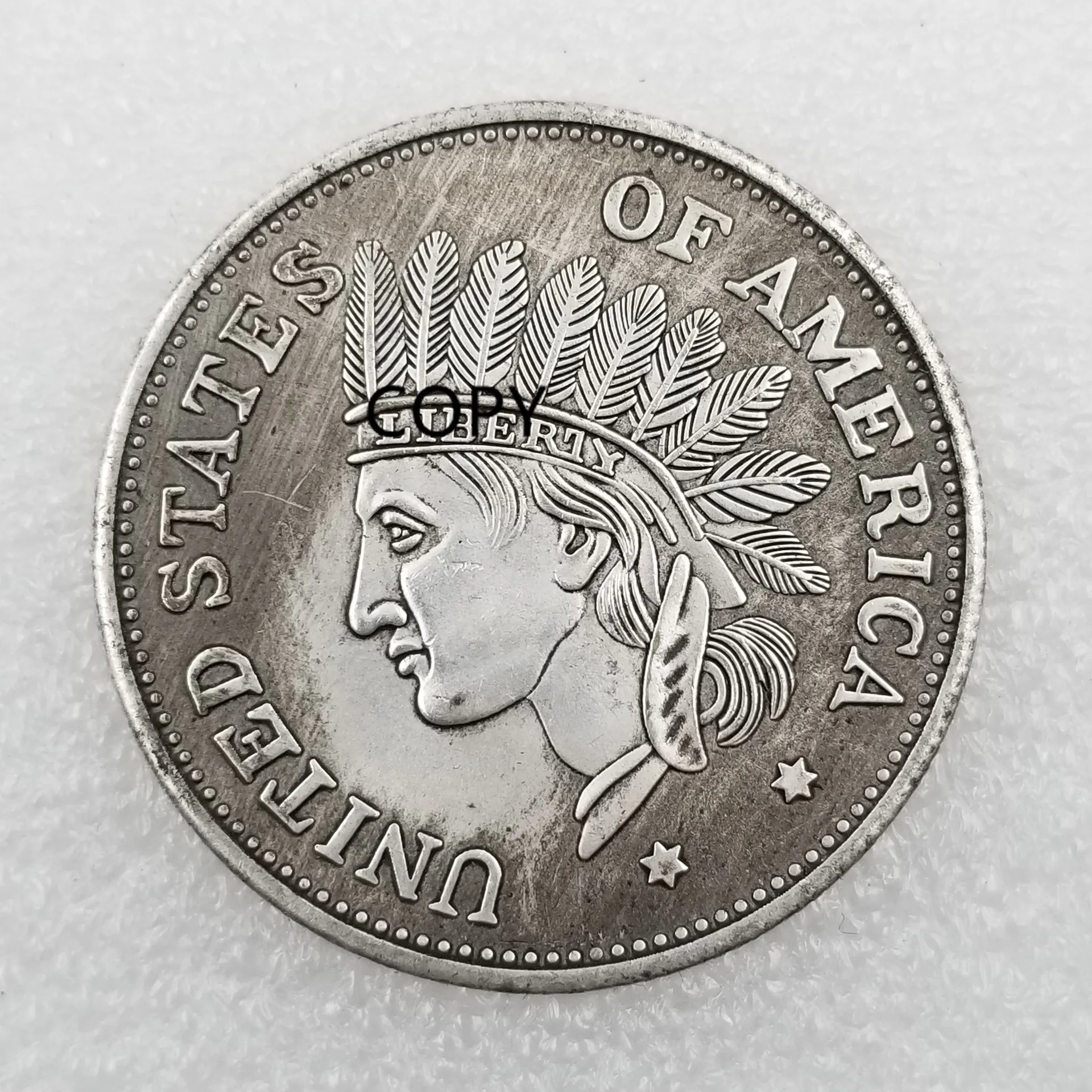 USA ONE DOLLAR REPLICA 1851 INDIAN HEAD UNITED STATES OF AMERICA COPY ...