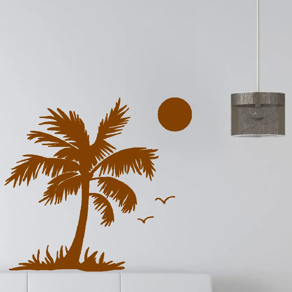 Fashion Coconut Tree Wall Sticker Home Decor For Living Room Decoration ...