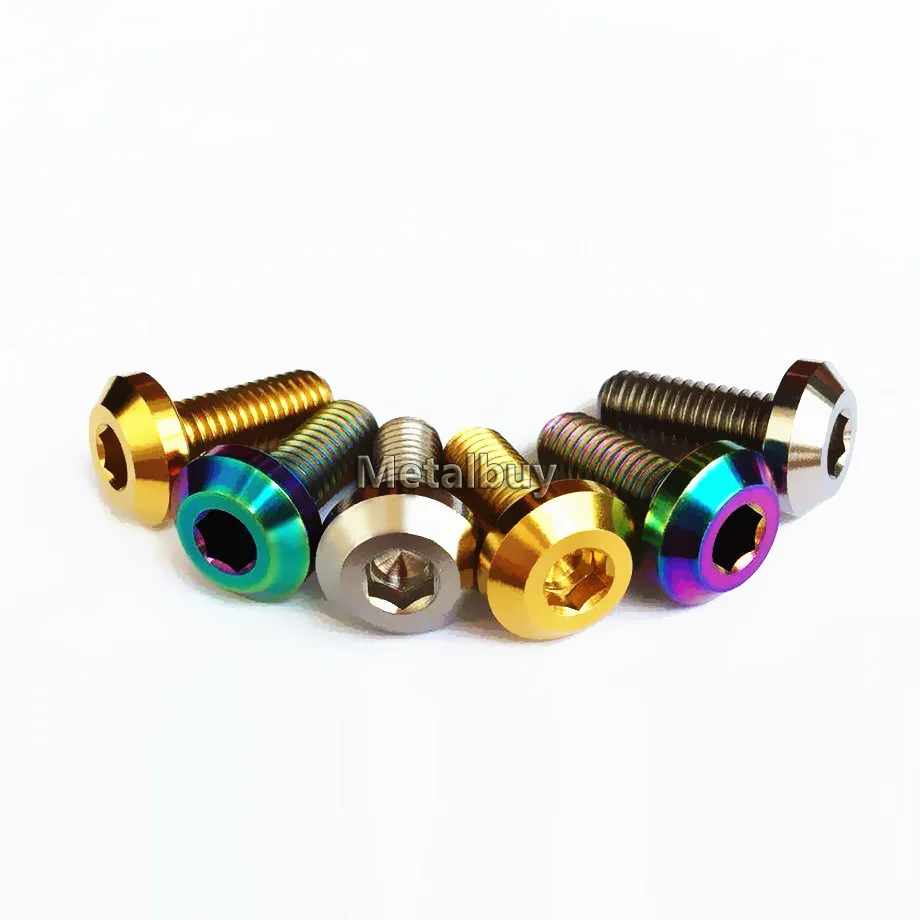 4-6-12pcs-Grade5-M6-M8-Titanium-Bolts-for-Motorcycle-Disc-Brake-Hex ...
