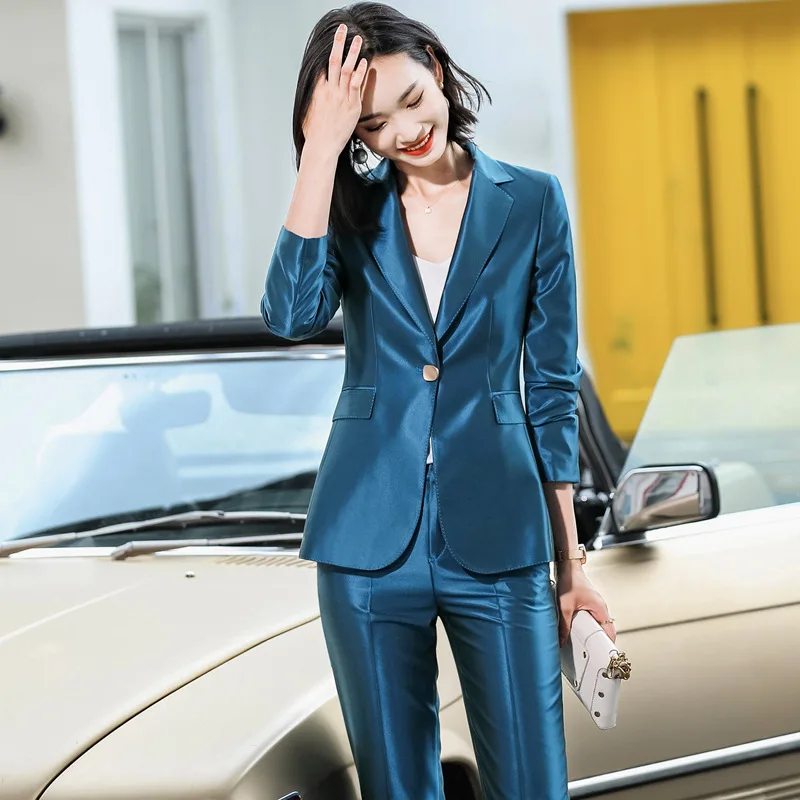 Temperament Women's Suit Two-piece High-quality Office Pants Suit ...