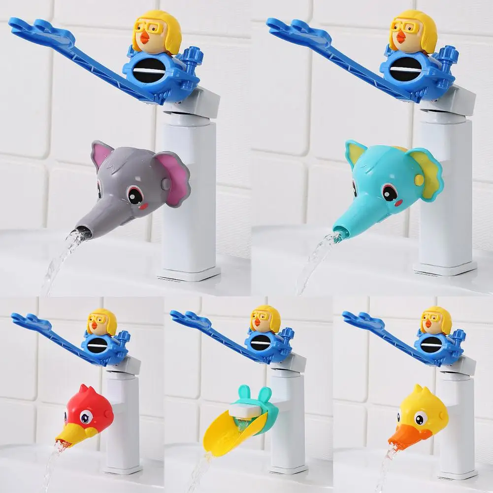 Cartoon-Duck-Shape-Faucet-Extender-Kit-Silicone-Baby-Hand-Washing ...