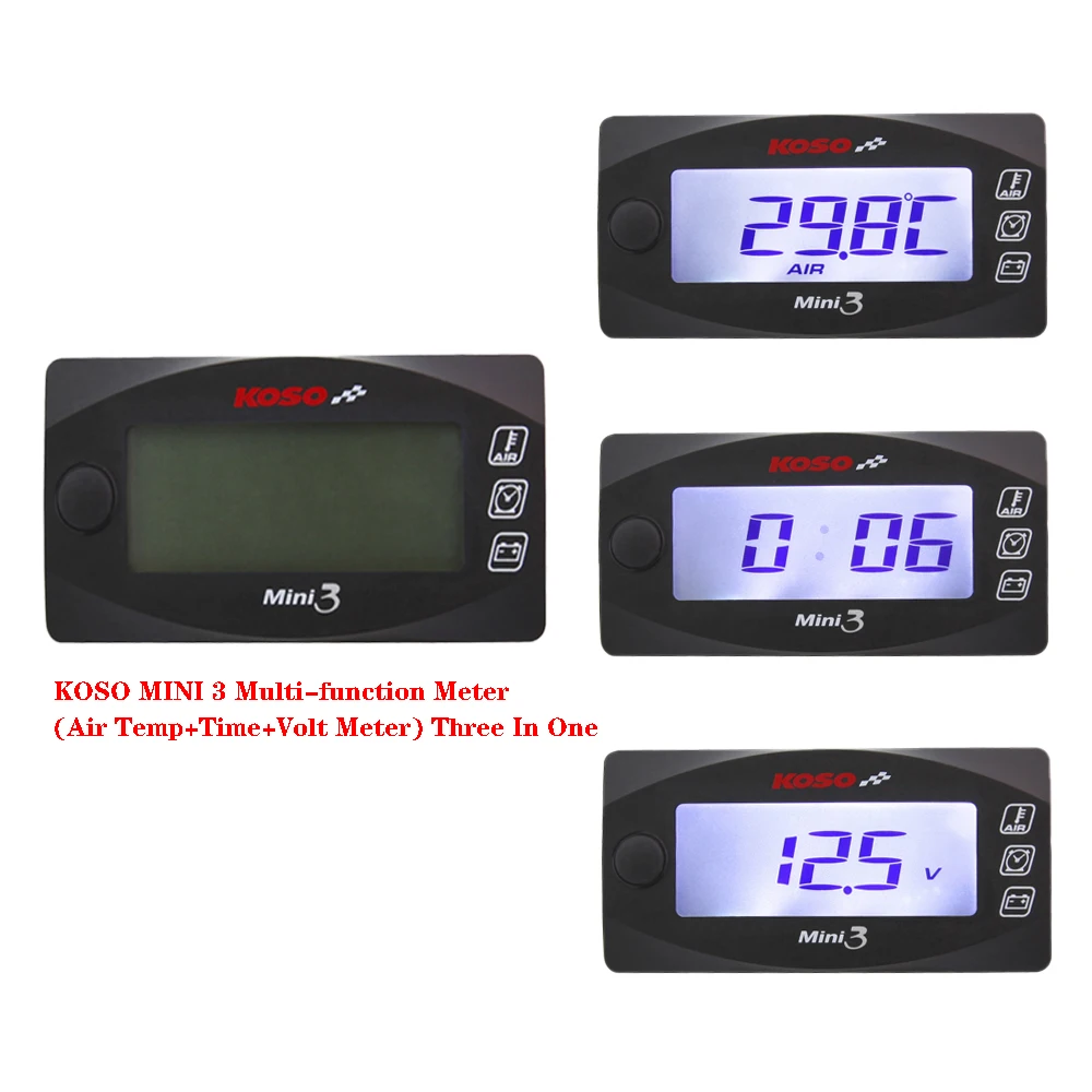 KOSO-Mini-3-Auto-Parts-Accessories-Waterproof-Motorcycle-LED-Digital ...