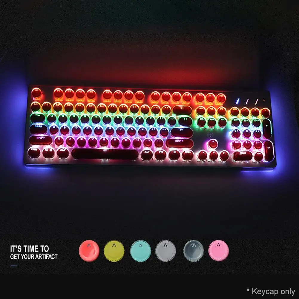 104 Keys Backlight Keycaps Cover Mechanical Keyboard Key Cap Characters ...