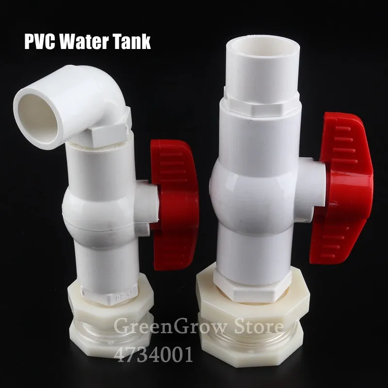1pc 20 25 32mm 1/2"~1" PVC Water Tank Connectors Aquarium Fish Tank ...