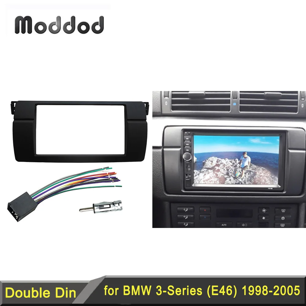 Double 2 Din Fascia For BMW 3 Series E46 1998 2005 Radio DVD Stereo ...