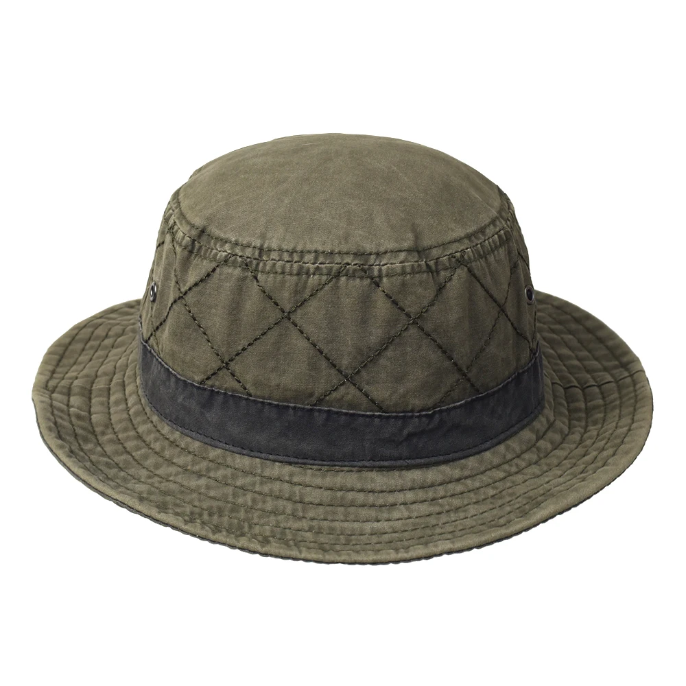Washed-Cotton-Bucket-Hats-for-Men-Women-Panama-Hat-Fishing-Hunting-Cap ...