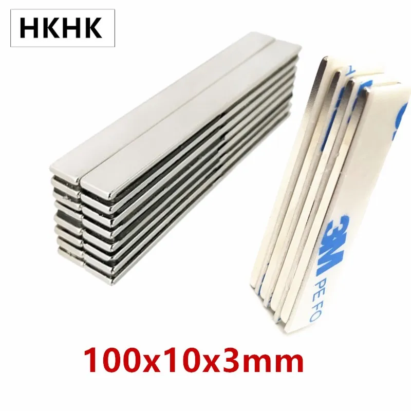 N52 100x10x3 Super Strong Magnetic Magnets Length 100mm Permanent ...