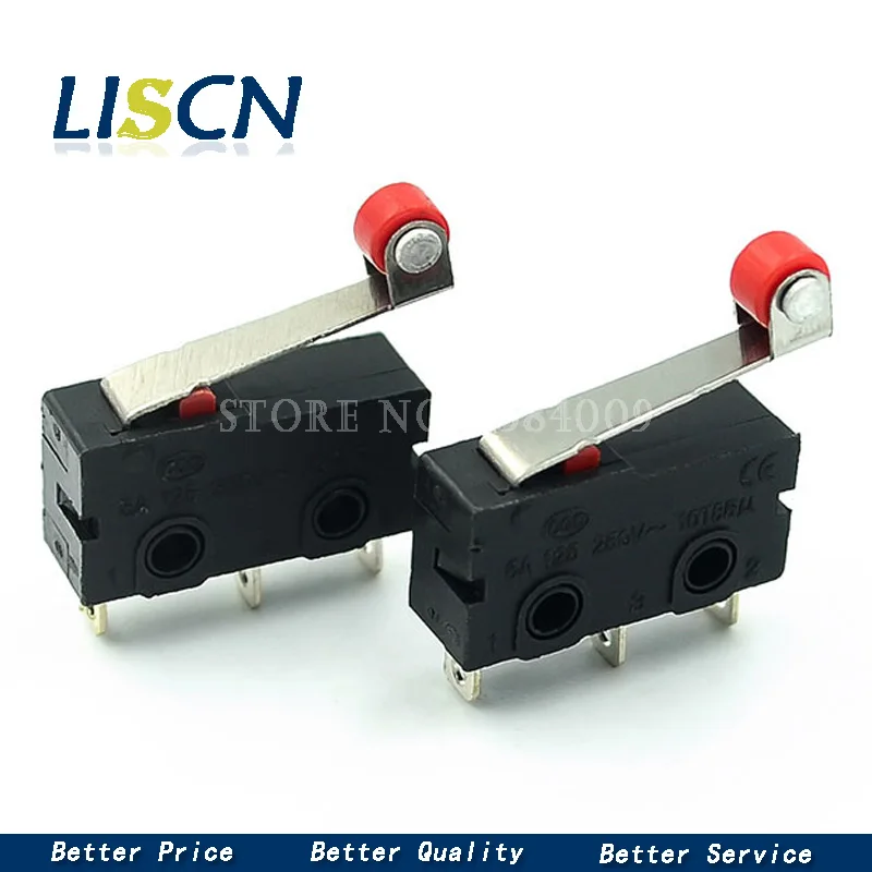 10pcs New Micro Roller Lever Arm Normally Open Close Limit Switch KW12 3 KW11 N|Switches ...