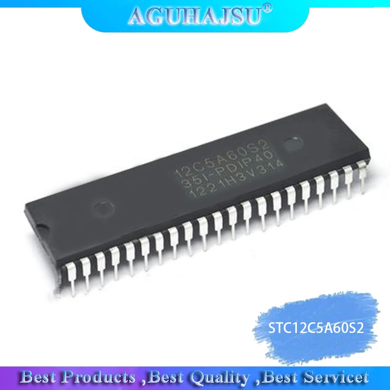 1 pieza STC12C5A60S2 35I PDIP STC12C5A60S2 12C5A60S2 microordenador de ...