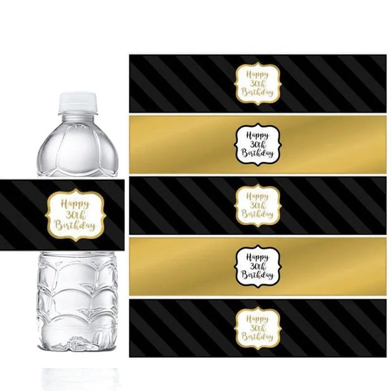 Paper Stickers, Labels & Tags Rocker Water Bottle Labels 60th Birthday ...