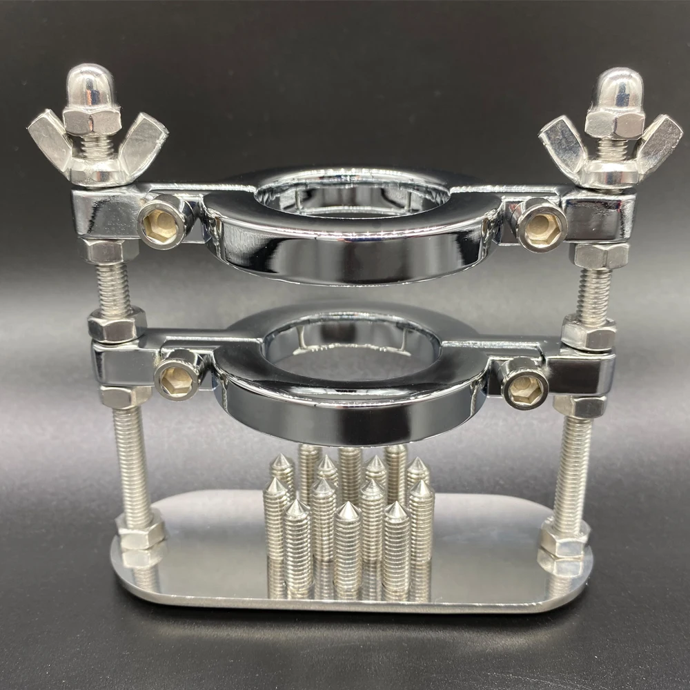 โลหะ Spike แหวนอวัยวะเพศชาย Clamp ชาย Chastity อุปกรณ์การฝึกอบรม ...