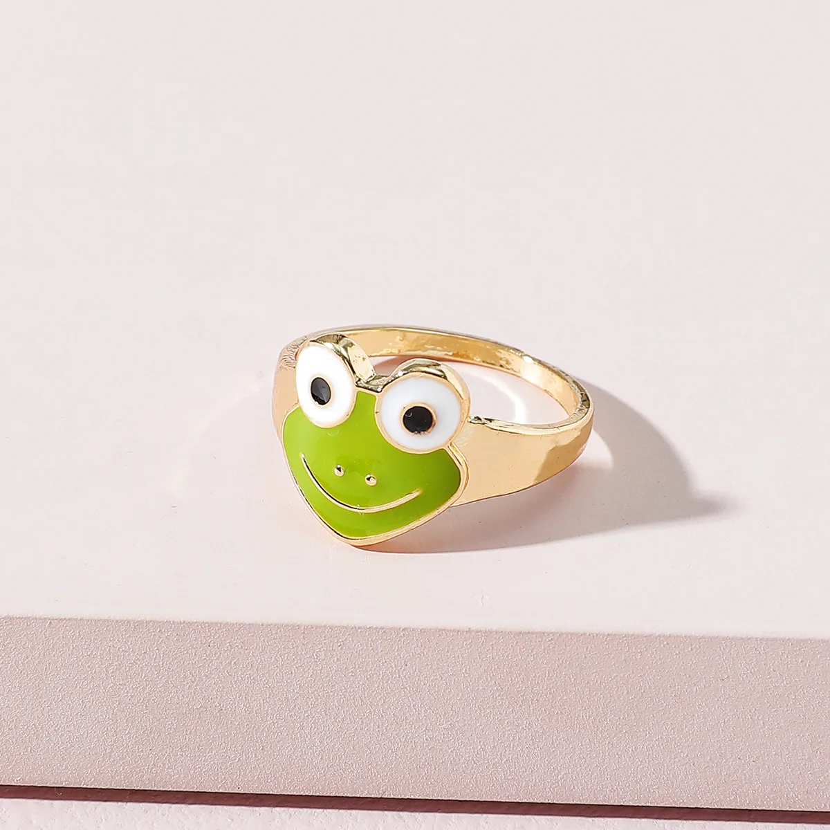 Fashion Cute Frog Ring | Green Cute Frog Ring | Animal Frog Ring | Pink ...