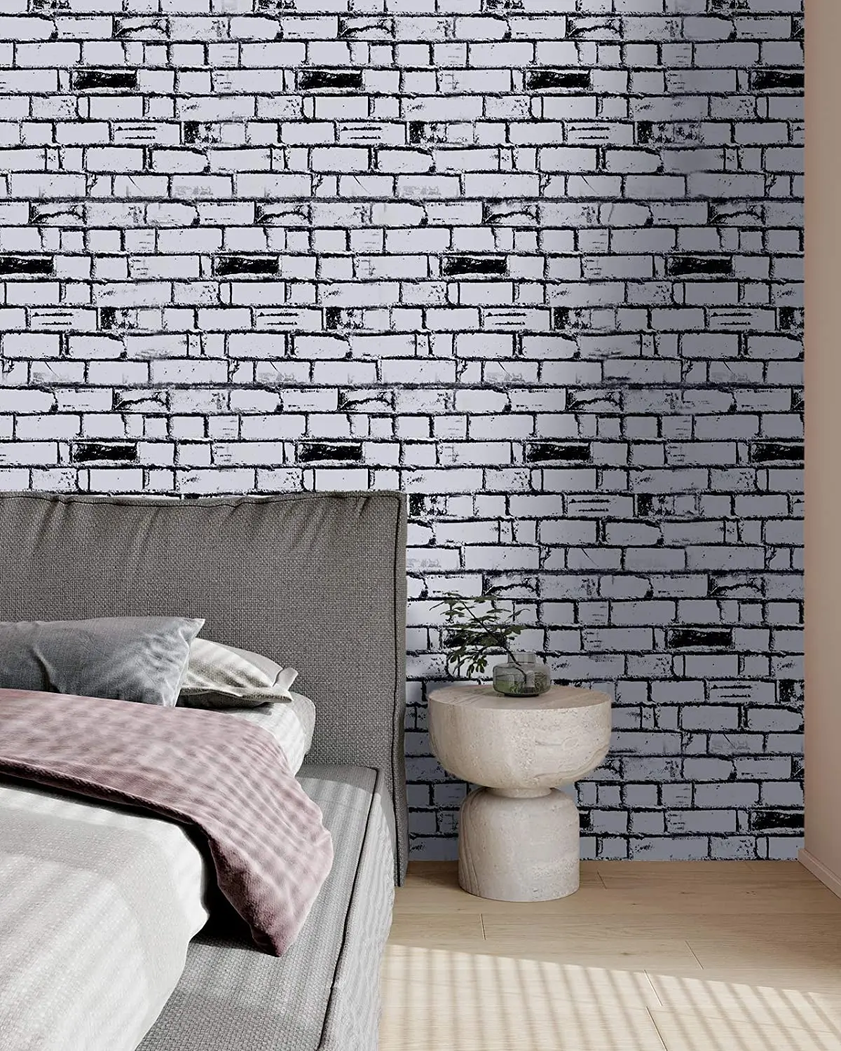Grey Brick Wall Wallpaper