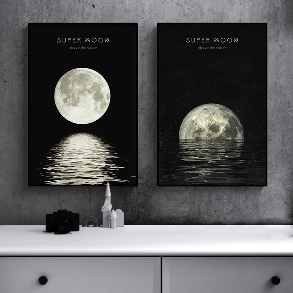 Simple Full Moon Painting