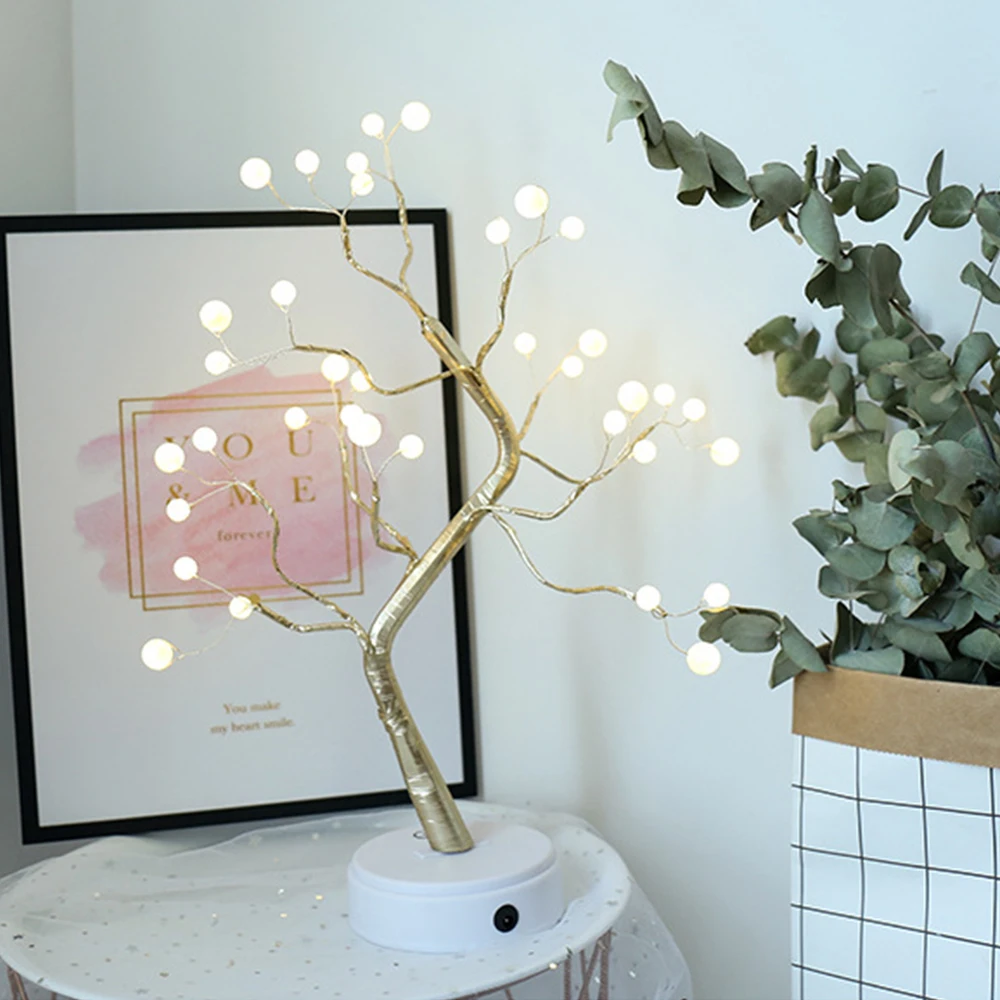 36 108 Leds Usb Powered Bonsai Tree Light Copper Wire String Table Lamp