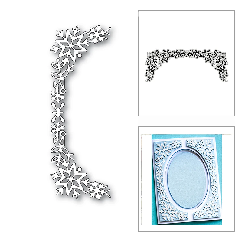 New Snowflake Arch Border Frame 2020 Metal Cutting Dies for DIY ...