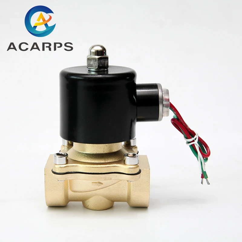 1/8" 1/4" 1/2"3/4" 1" 2" Normally Closed Brass Solenoid Valve 220V 24V ...