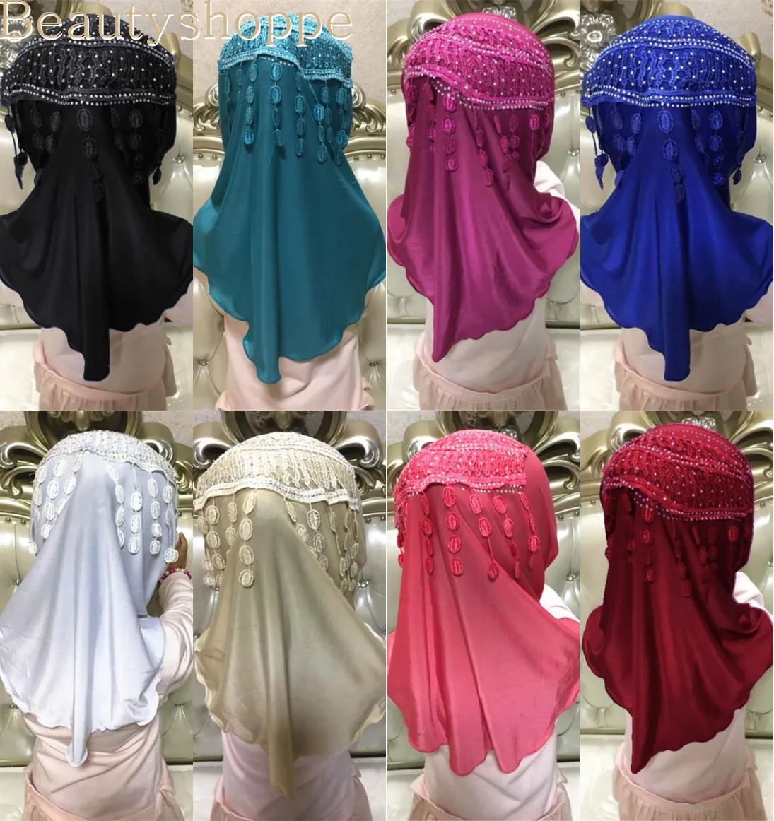 Children-Kids-Muslim-Small-Girl-Hijab-With-Lace-Flower-Pattern-Islamic ...