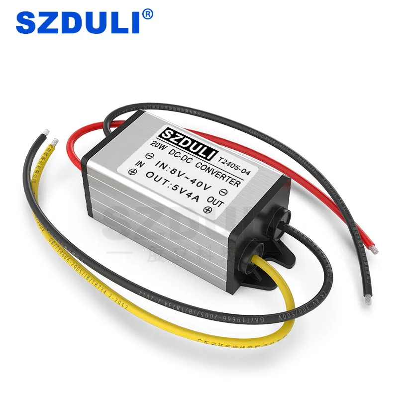 12V 24V To 5V 4A DC Power Supply Adapter 12V To 5V ยานยนต์โมดูลหม้อแปลง ...