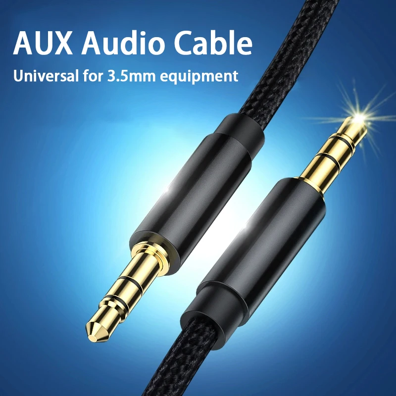Aux cabo jack 3.5mm cabo de áudio 3.5mm jack alto falante cabo para samsung xiaomi jbl fones de ...