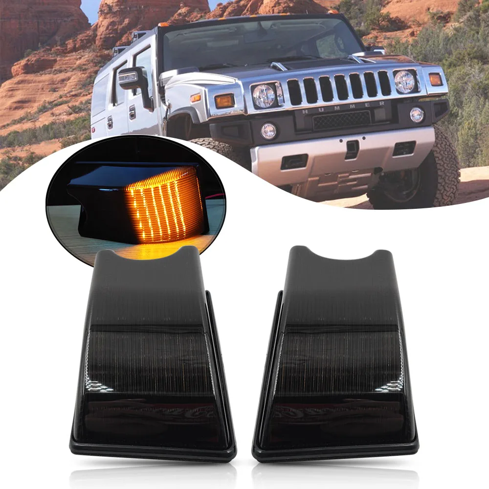 2PCS-Amber-Front-LED-Cab-Roof-Marker-Lamp-Light-For-Hummer-H2-2003-2004 ...