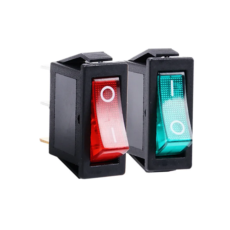 Small Rocker switch With Light Red Green KCD3 101N 15A 250V 3 Feet 2 ...