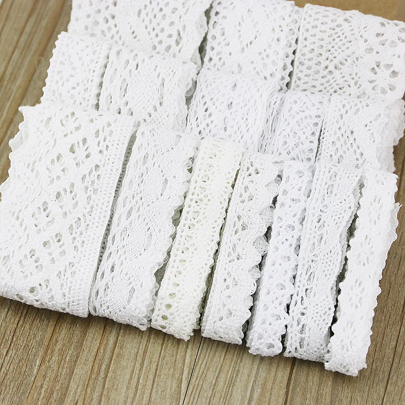(5meter/roll) White Cotton Embroidered Lace Net Ribbons Fabric Trim ...