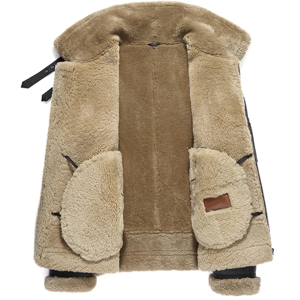 Shearling Jacket Mens B3 Bomber Jacket Black » Denny&Dora Shearling Jacket