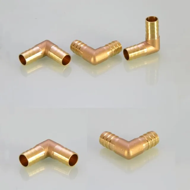 Hose Barb Brass Straight Crimp & Hose Barb Fittings 90 Degree Right ...