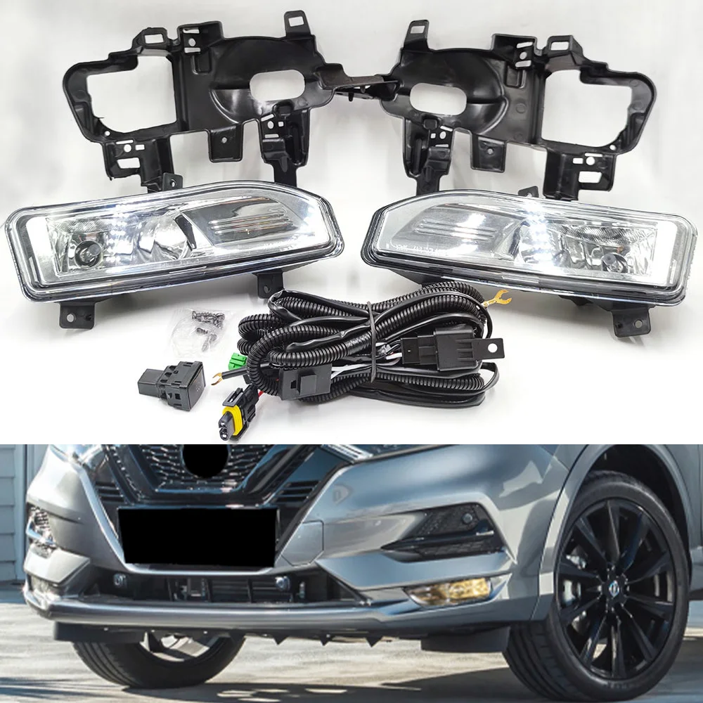 1 Pair High Quality Car Front Bumper Fog Lamp cover Kit For NISSAN ...
