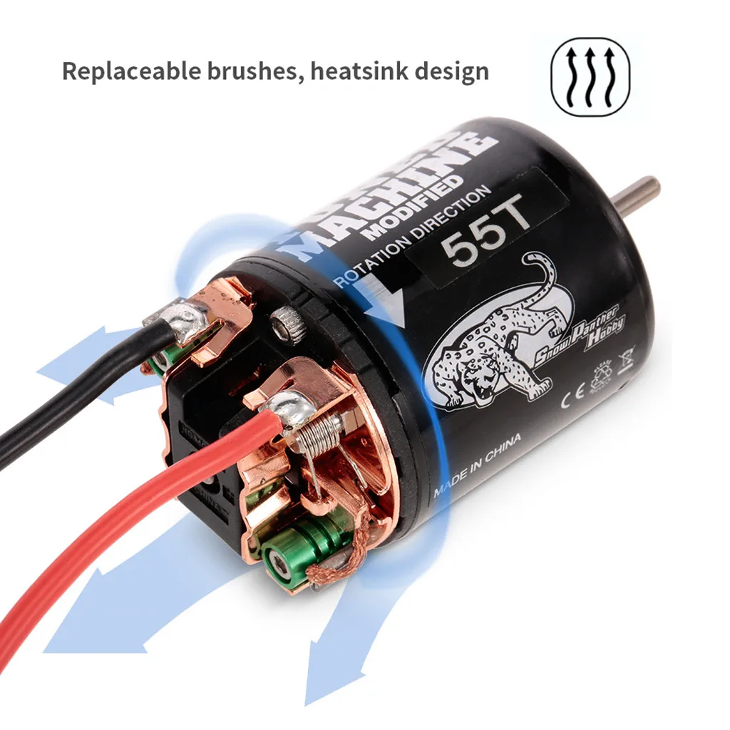 4 Pole Hi-torque 55T 540 Brushed Motor For Axial SCX10 D90 TRX4 RC Car ...