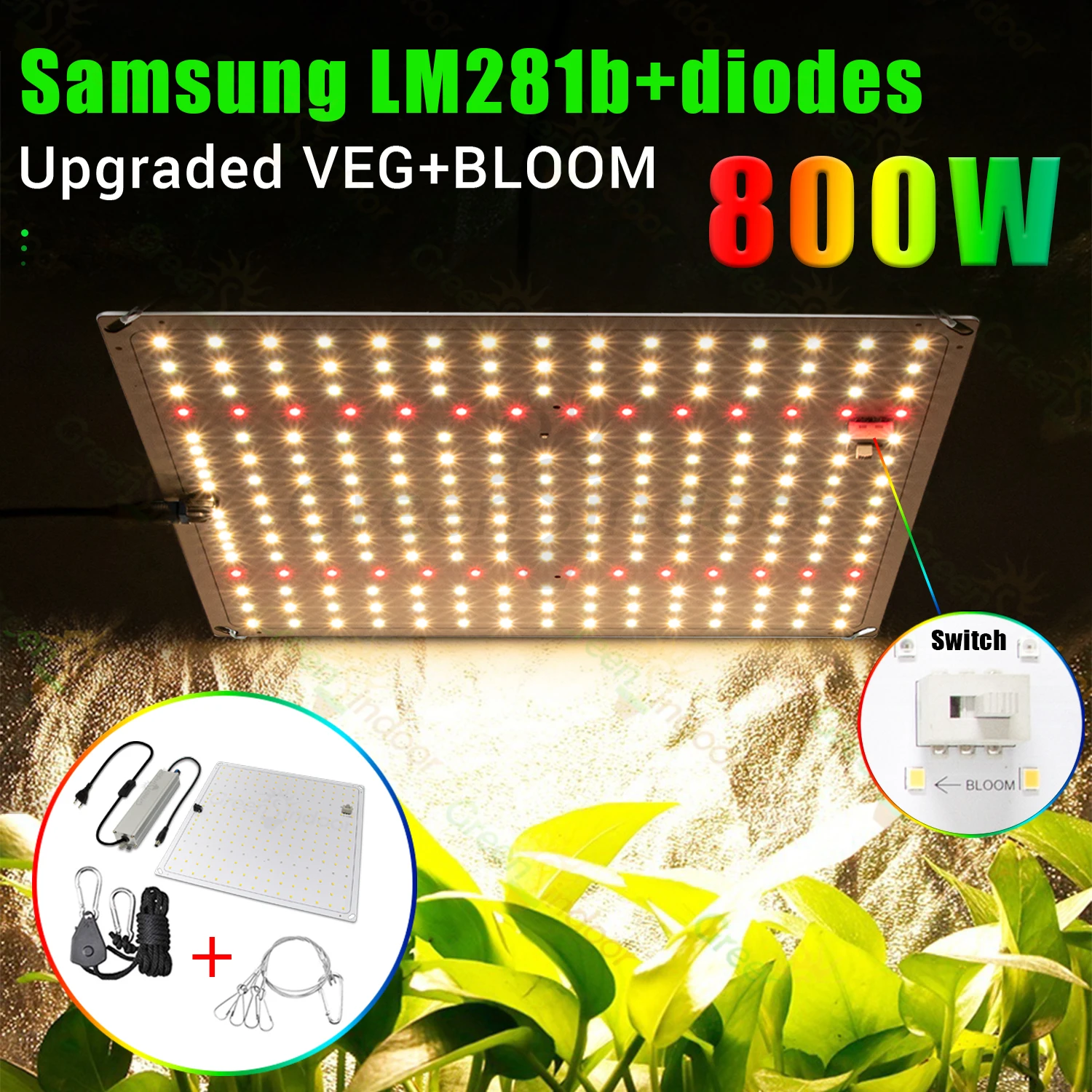 800W Led Grow Light LM281b+ Diodes Quantum Board Full Spectrum ...