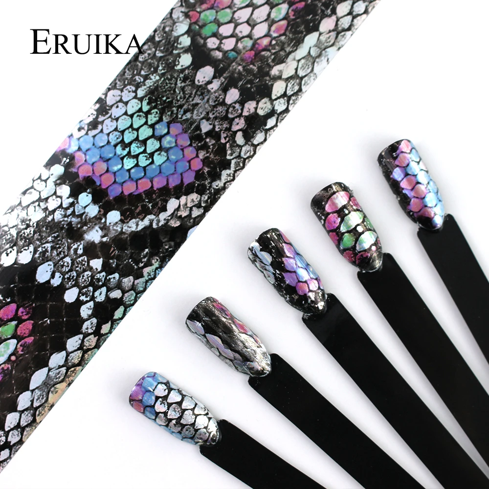 ERUIKA 16pcs/set Snake Design Nail Foils 20*4cm Holo Nail Art Transfer ...