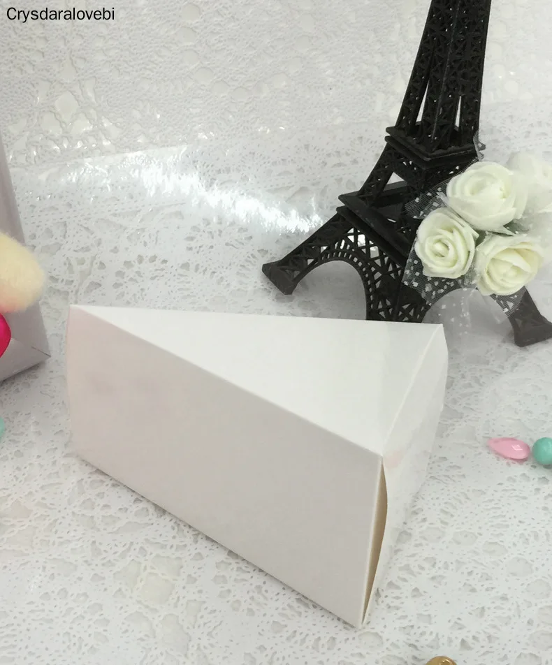 100pcs Triangular Wedding Candy Box Birthday Party Baby Shower ...