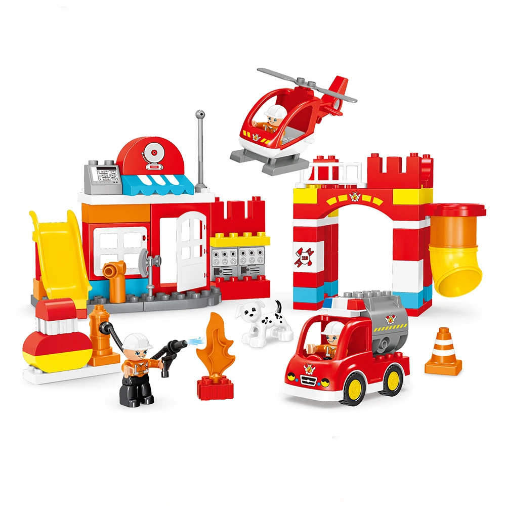 90pcs Large Particles City Firefighting Series Building Blocks Fire ...