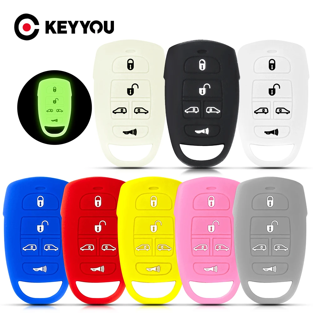 KEYYOU-Silicone-For-Hyundai-Entourage-Kia-Sedona-Remote-5-Buttons-Key ...