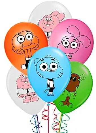 15pcs The Amazing World Of Gumball Party Balloon Decorations Set, Anime ...