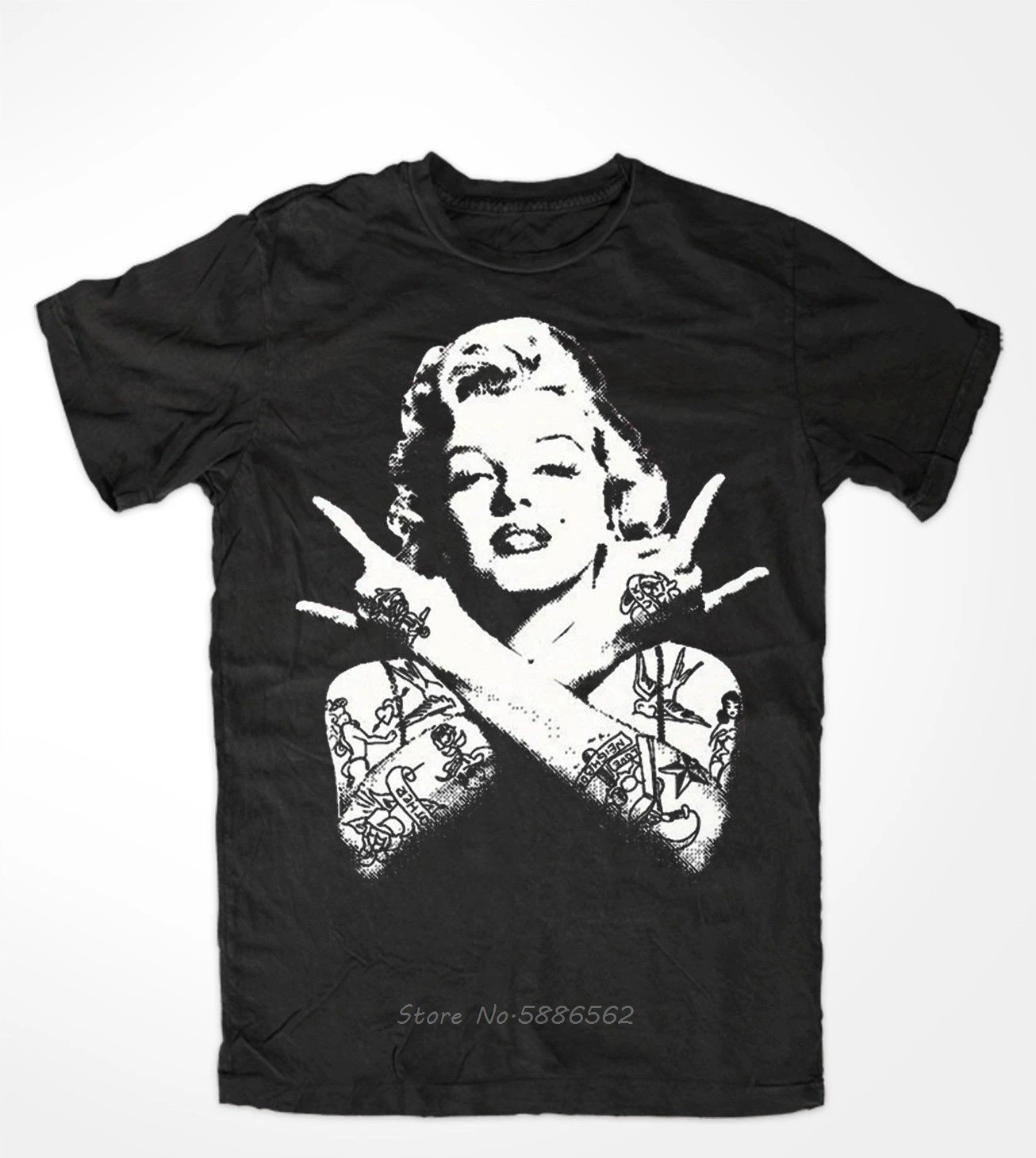 Marilyn-Monroe-Tattoo-1-Premium-Tshirt-Marylin-Biker-Motorrad-Punk-Rock ...