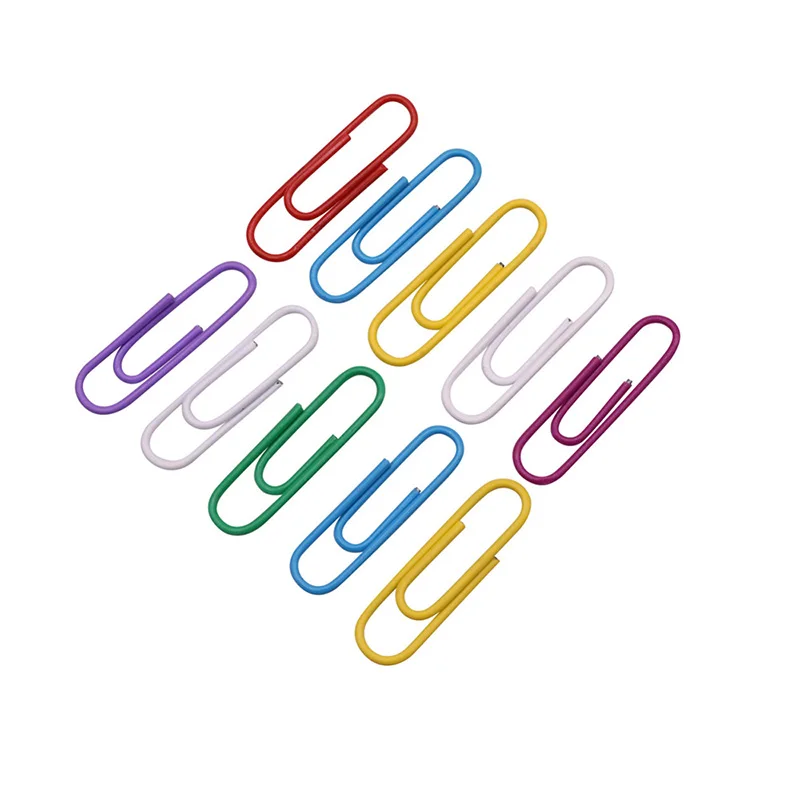 100 Pcs 28*8mm Pins Paper Clip Holder Dispenser Bulticolor Pinch Clips ...